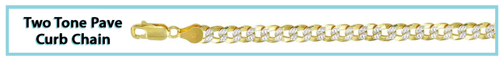 Two Tone Pave Curb Chain – Silverdepot