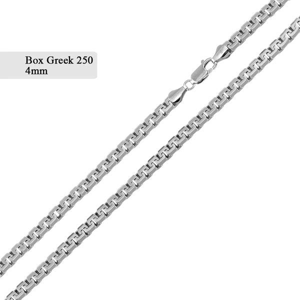 Sterling Silver Greek Box Diamond Cut Chains – Silverdepot