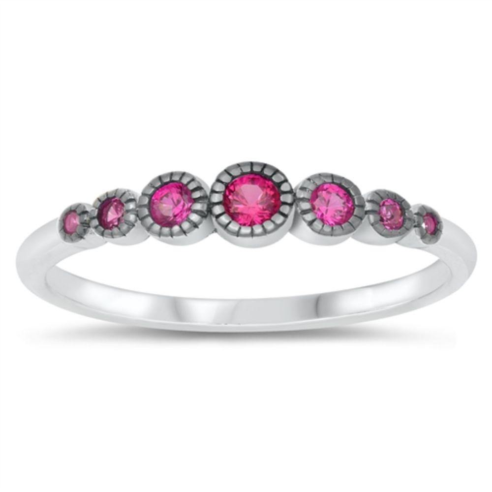 Sterling Silver Ruby CZ Ring – Silverdepot